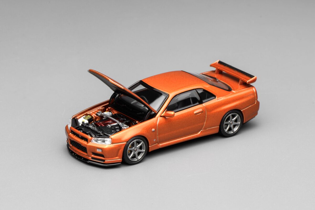 NISSAN SKYLINE GT-R (R34) V-SPEC II CUSTOMIZED (METALLIC ORANGE ...